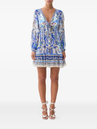 Camilla Womens Ottoman Opulence V-Neck Mini Dress Ss26 W