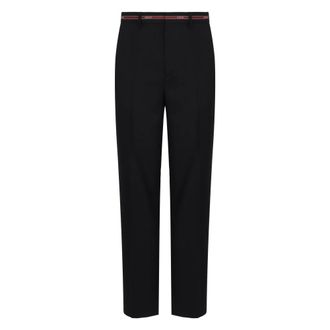 Gucci Kontrast Logo Wollhose - - Trousers - Herren - Schwarzk - S