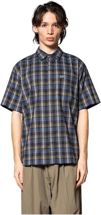 ERL Erl, Homme, Chemises, Multicolore, Taille: S Check Short Sleeve Shirt Woven
