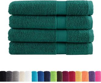 vidaXL Premium-Saunatücher SOLUND 4 Stk. Grün 80x200 cm 600 g/m² vidaXL