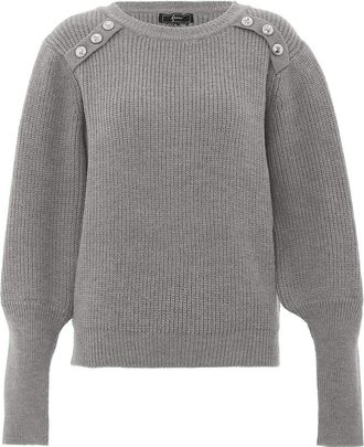 Faina Strickpullover Damen hellgrau melange