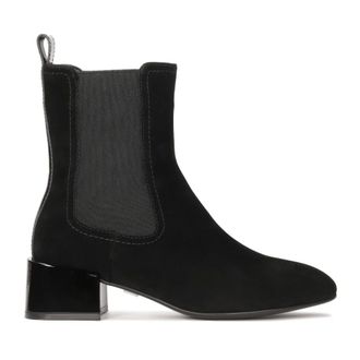 Kazar Femme, Chaussures, Noir, Taille: 41 EU Bottines noires en daim avec dessus &eacute;lastique et petit talon