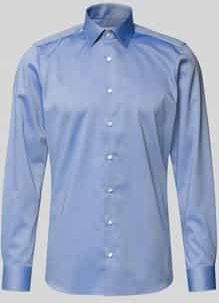 Olymp Level 5 Slim Fit Business-Hemd mit Strukturmuster und Kentkragen