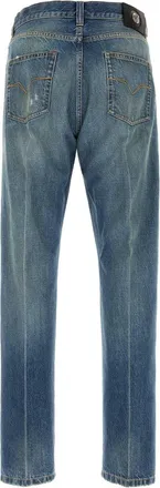 Versace 1d800mediumblue Exterior: Cotton Pantaloni Trousers