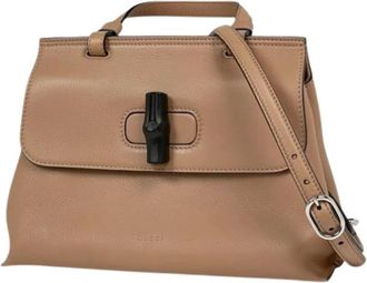 Gucci Sac &agrave; main vintage Pre-owned en bambou - Femme - Pre-owned - Beige - Taille: ONE Size
