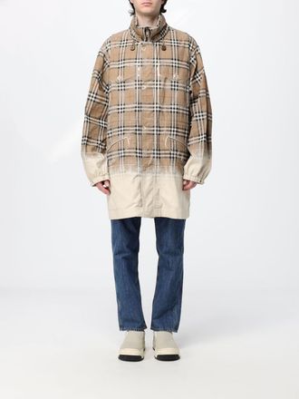 Burberry Parka longueur genou en gabardine de coton avec d&eacute;tails &agrave; motif check