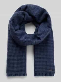 Bugatti Schal aus Schurwolle mit Fransen