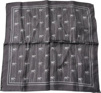 Dolce & Gabbana Homme, Accessoires, Brun, Taille: ONE Size Elephant Fantasy Handkerchief Scarf