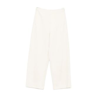 Max Mara Femme, Pantalons, Beige, Taille: 38 FR Jambe Large Fermeture Invisible Devant &Eacute;court&eacute;