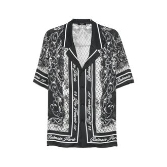 Balmain Bedrucktes Foulard-Pyjamahemd - - Shirts - Herren - Schwarzk - L