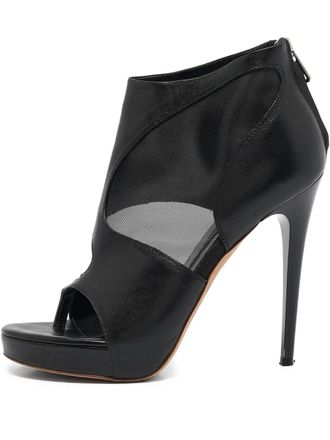 Alexander McQueen sandales à empiècement en mesh 110 mm - Noir