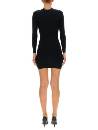T Alexander Wang Jacquard Logo Dress - Black