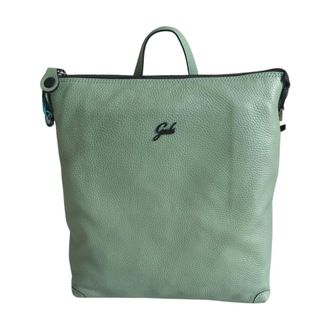 Gabs Femme, Sacs, Vert, Taille: ONE Size Sac à dos en cuir noir avec détails turquoise