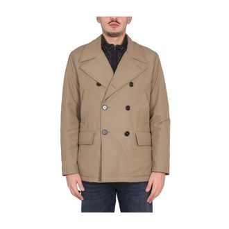 Fay Doppelreihige Daunenjacke - - Jackets - Herren - Beige - M