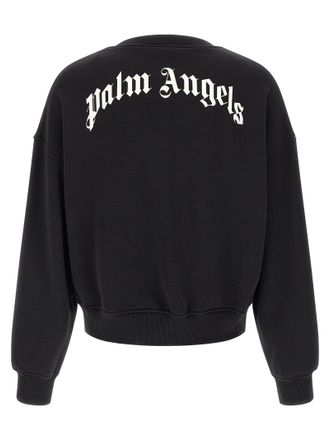 Palm Angels Logo-Embroidered Sweatshirt - Black