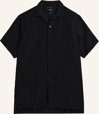 Yohji Yamamoto Y-3 Short Sleeve Langes Hemd schwarz