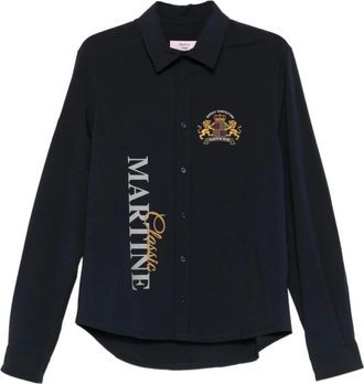 Martine Rose Homme, Chemises, Bleu, Taille: XL Embroidery Shirt