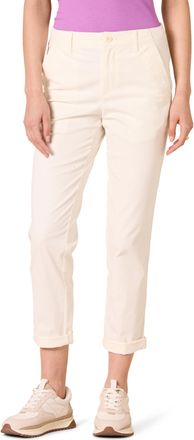 Amazon Essentials Damen Knöchellange Chinohose Mit Normaler Passform, Hohem Bund Und Schmal Zulaufendem Bein, Eierschalenweiß, 38-40