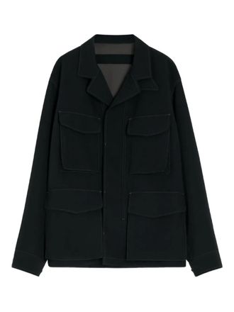 Christophe Lemaire surchemise &agrave; poignets boutonn&eacute;s - Noir