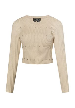 Faina Pullover mit Strasssteinen Damen H&ouml;llenbeige