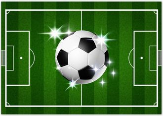 Generic Foto-Poster, Wanddekoration, Fu&szlig;ballfeld, 100 x 70 cm, Nr. H8254M_PL1Z