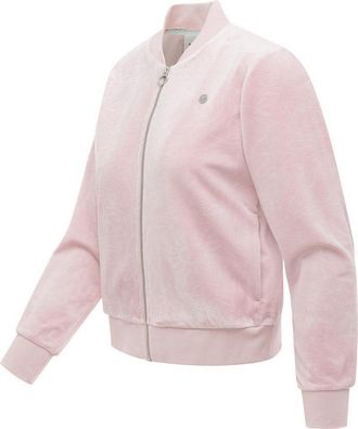 Ragwear Sweatjacke Doron Embossed Kuschelige Alltagsjacke in Samt-Optik
