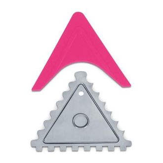 Städter Dekorschaber, Silikon, Silber, 13 x 13 x 3 cm