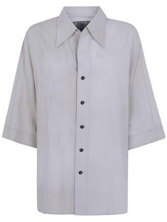 Ziggy Chen Shirt Short Sleeves Back Gathered Shirt