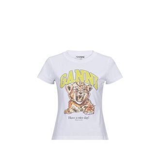 Ganni T-shirt imprim&eacute; tigre Baby Fit en coton