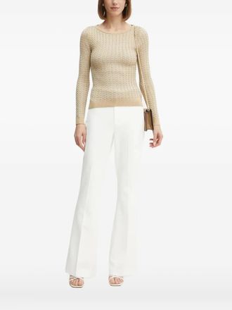 Guess Co pull en maille torsadée - Tons neutres