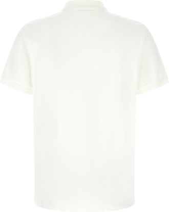 Moncler Logo-Patch Piqu&eacute; Cotton Polo Shirt - White