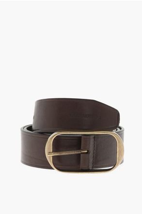 Dsquared2 Leather Belt with Gold Buckle 40mm size 105
