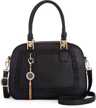 Montana West Kleine Handtasche mit Tragegriff oben für Damen, Umhängetasche, Handtasche, S/Schwarz