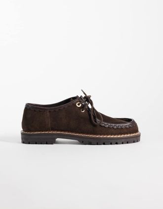 Bronx Sor-aya chaussures &agrave; lacets couleur grain de caf&eacute;-Marron