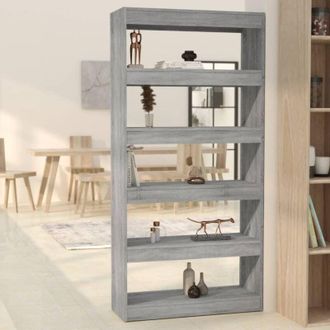 vidaXL Bücherregal/Raumteiler Grau Sonoma 80x30x166 cm Holzwerkstoff - Vidaxl