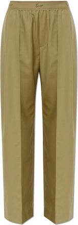 Kenzo Femme, Pantalons, Vert, Taille: 40 FR Pantalon Large en Laine