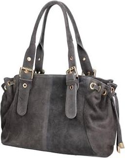 Gave Lux Sac &agrave; main pour femme en cuir v&eacute;ritable Made in Italy 20x21x33 cm GLX22010923FBG, gris fonc&eacute;, Taille unique