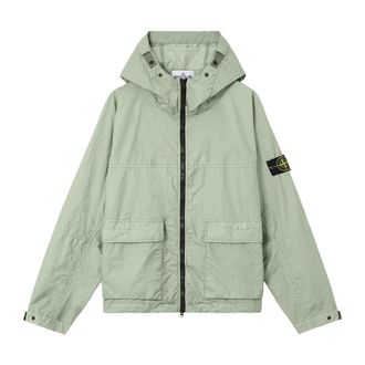 Stone Island Homme, Sport, Vert, Taille: M Veste &agrave; &eacute;cusson logo