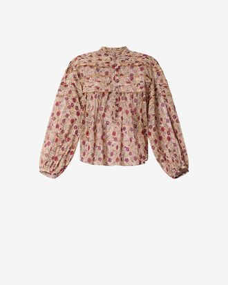 Isabel Marant Top Doane - Femme - &Eacute;cru-framboise - Taille34 - Marant &Eacute;toile