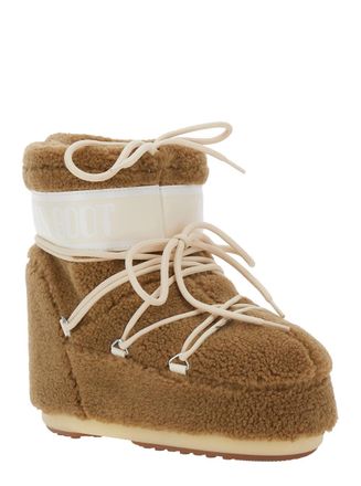 Moon Boot Womens Brown Snow Ankle Boots With Maxi Logo Acrilyc