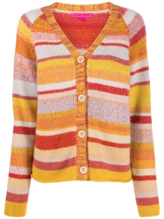The Elder Statesman cardigan ray&eacute; en cachemire &agrave; col v - Multicolore