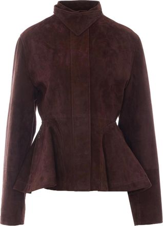 Alaia Blouson En Cuir - Marron