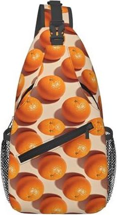 Generic Durable Sacoche Port&eacute; &eacute;paule Art des fruits orange Sacs &agrave; Bandouli&egrave;re Mode Cross Body pour Femme Camping Homme