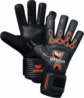 Erima Unisex Erwachsene Flex-Ray Hardground Torwarthandschuh, Fiery Coral/schwarz, 10