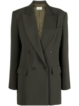 P.A.R.O.S.H. blazer &agrave; boutonni&egrave;re crois&eacute;e - Vert