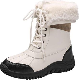 Generic Bottes de neige pour femme - Imperm&eacute;ables - Tendance - Chaudes - Confortables - Coupe large - Chaussures thermiques d&eacute;contract&eacute;es et moelleuses - Bott
