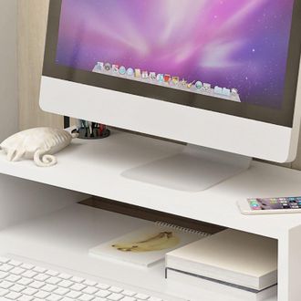 CHICIRIS Monitorst&auml;nder-Erh&ouml;hung, Ergonomische Computer-Erh&ouml;hung, Zus&auml;tzlicher Stauraum f&uuml;r den Home-Office-Arbeitsplatz, Umweltfreundliches K&uuml;nstliches Brett 