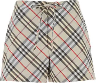 Burberry Femme, Shorts, Multicolore, Taille: 34 FR Shorts en popeline brod&eacute;e