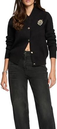 Morgan 252-MTEDDY Gilet, Noir M, XL Femme