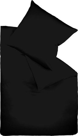 Fleuresse sleepling Satin Bettwäsche schwarz, 1 x Bettbezug 200 x 220 cm + 2 x Kissenbezug 80 x 80 aus 100% seidig weicher Baumwolle, Bezug Bettdecke, 60 Grad, 